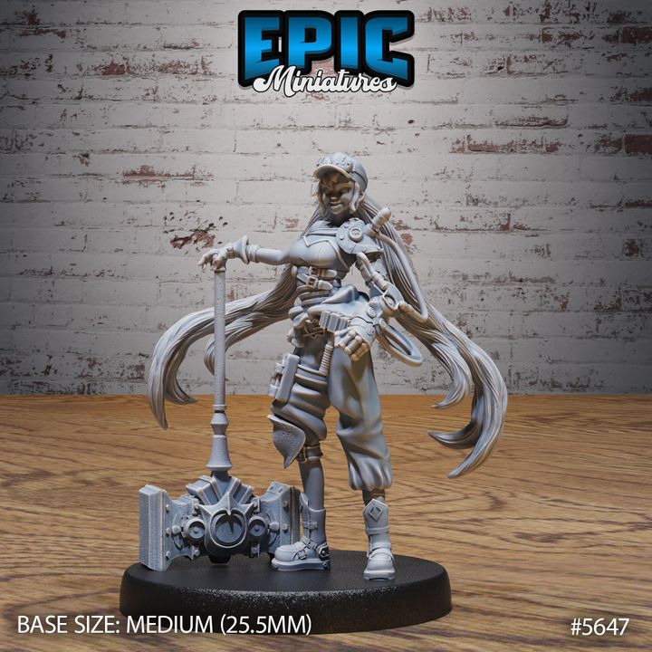 3D Printable Tinkerer Bethy Set / Humanoid Mechanic / Construct Inventor / War Machine Enginee ...